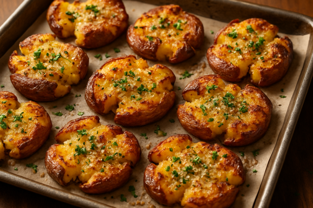 Crispy Garlic Smashed Potatoes: The Ultimate Easy Side Dish - Recipe ...