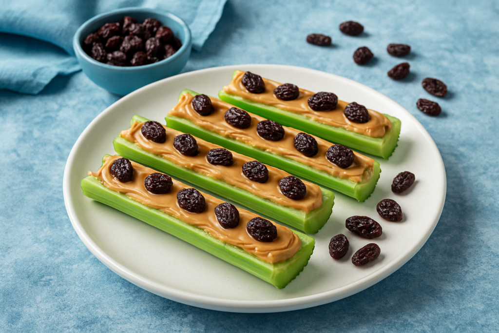 Ants on a Log: A Playful, Nutritious 5-Minute Kids Snack - Recipe Zesty ...